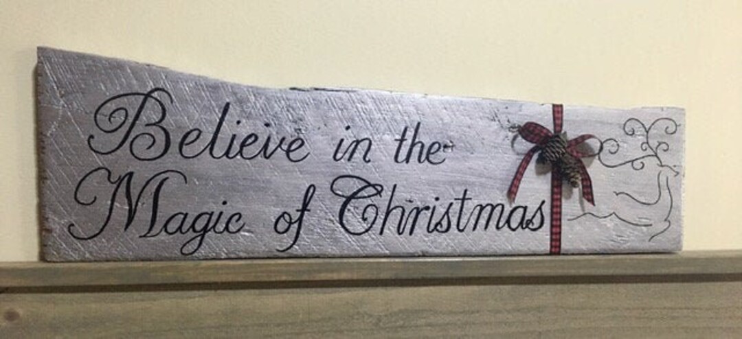 Hand-painted Wood Christmas Sign - Etsy