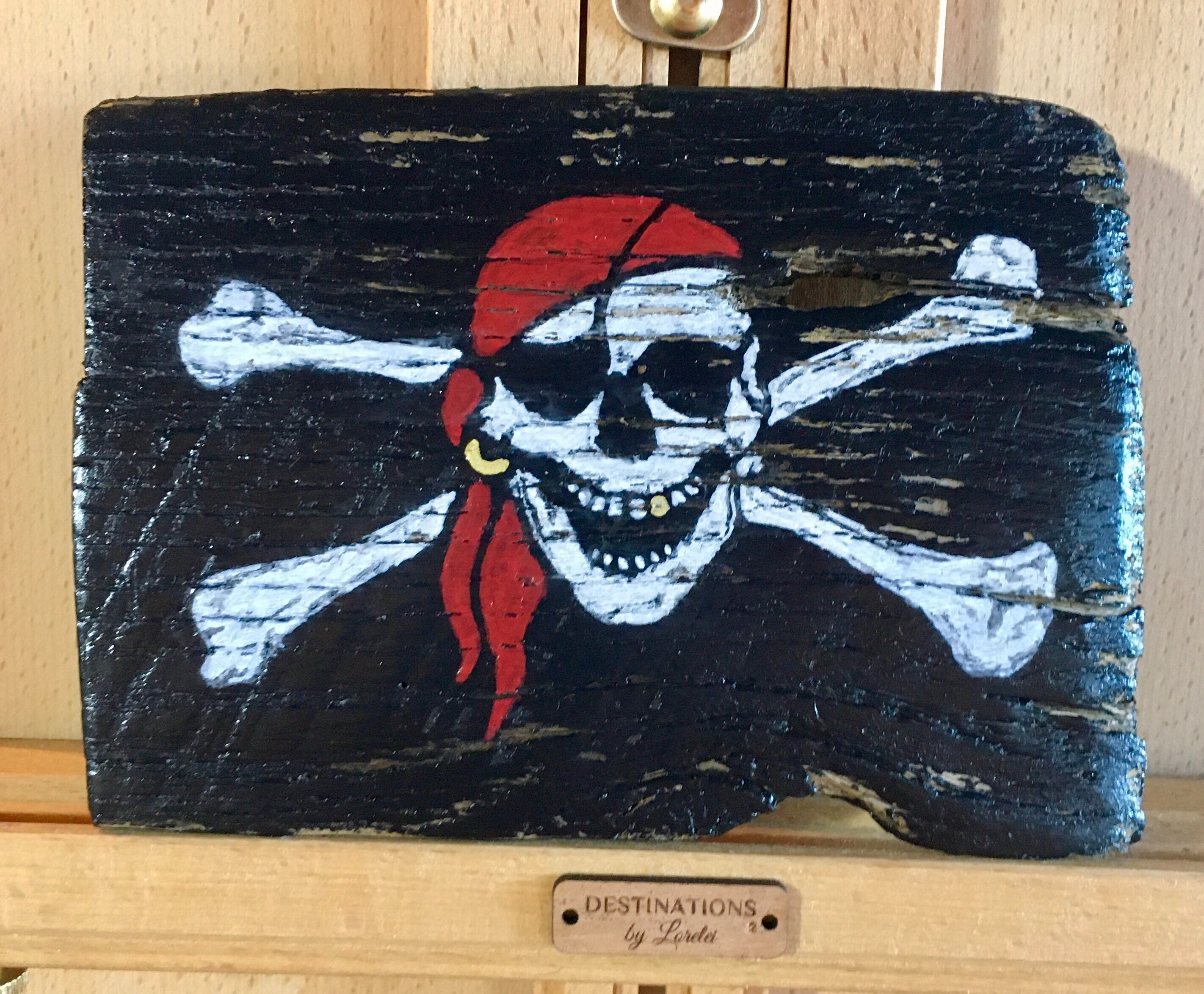 Custom Hand-painted Wood Pirate Sign - Etsy