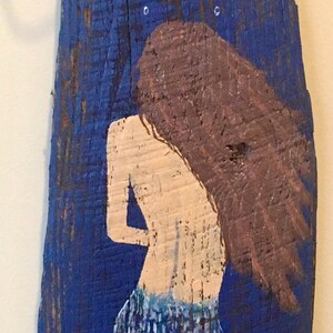 Mermaid Hand-painted on Reclaimed Wood Sign - Etsy