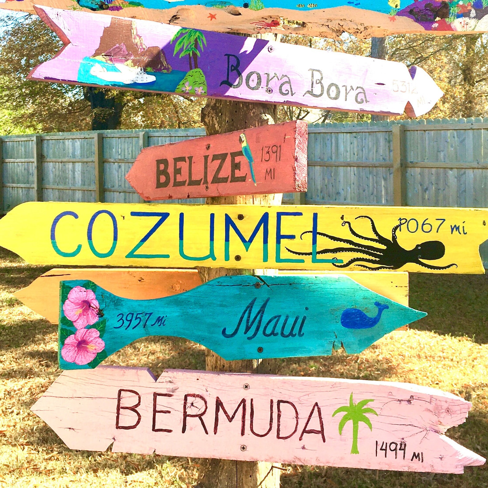 Custom Hand-painted Destination Wood Signs for Pool Patio | Etsy