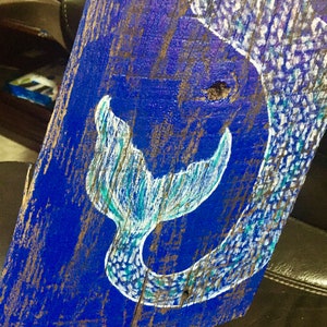 Mermaid Hand-painted on Reclaimed Wood Sign - Etsy