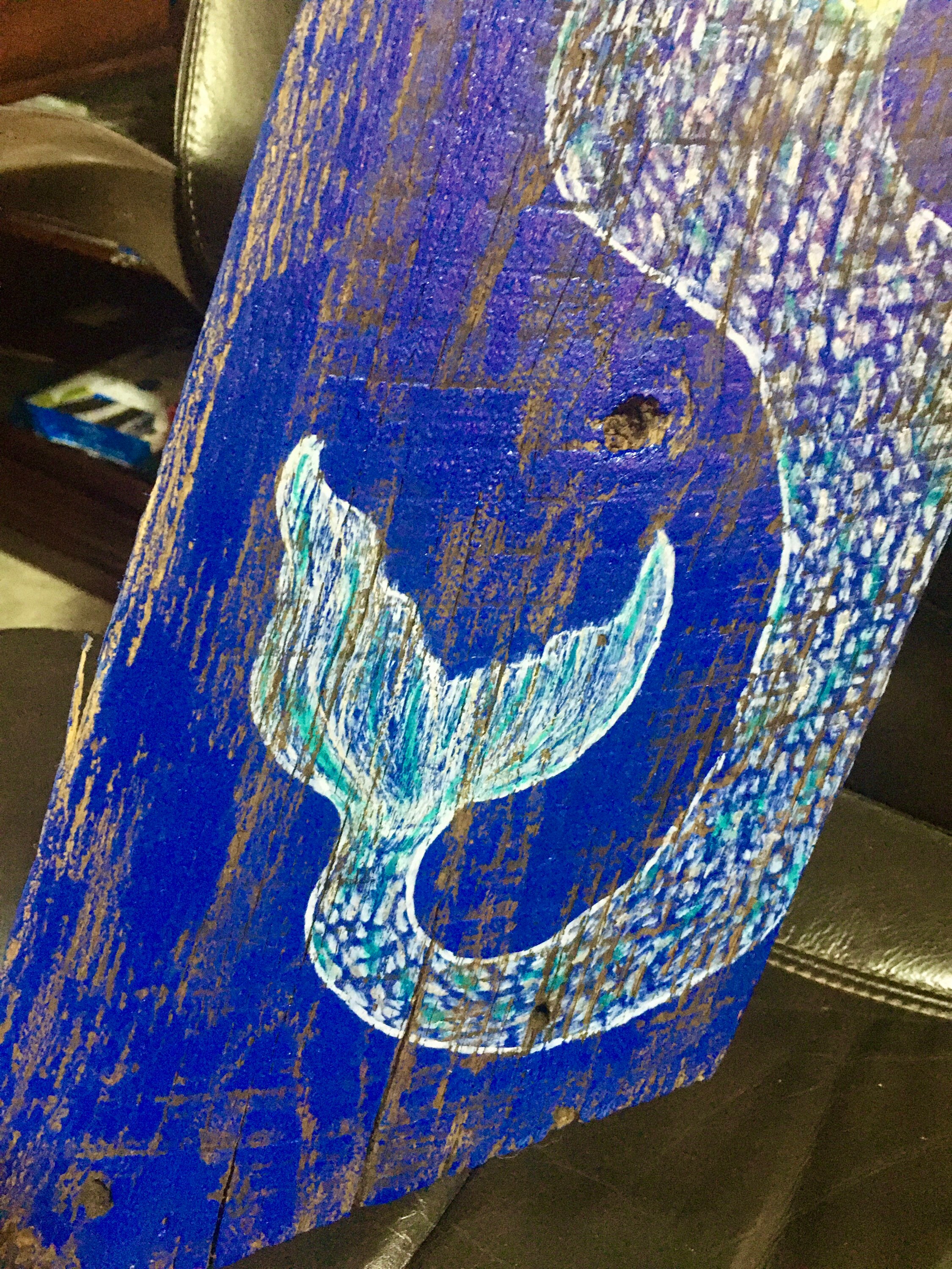 Mermaid Hand-painted on Reclaimed Wood Sign - Etsy
