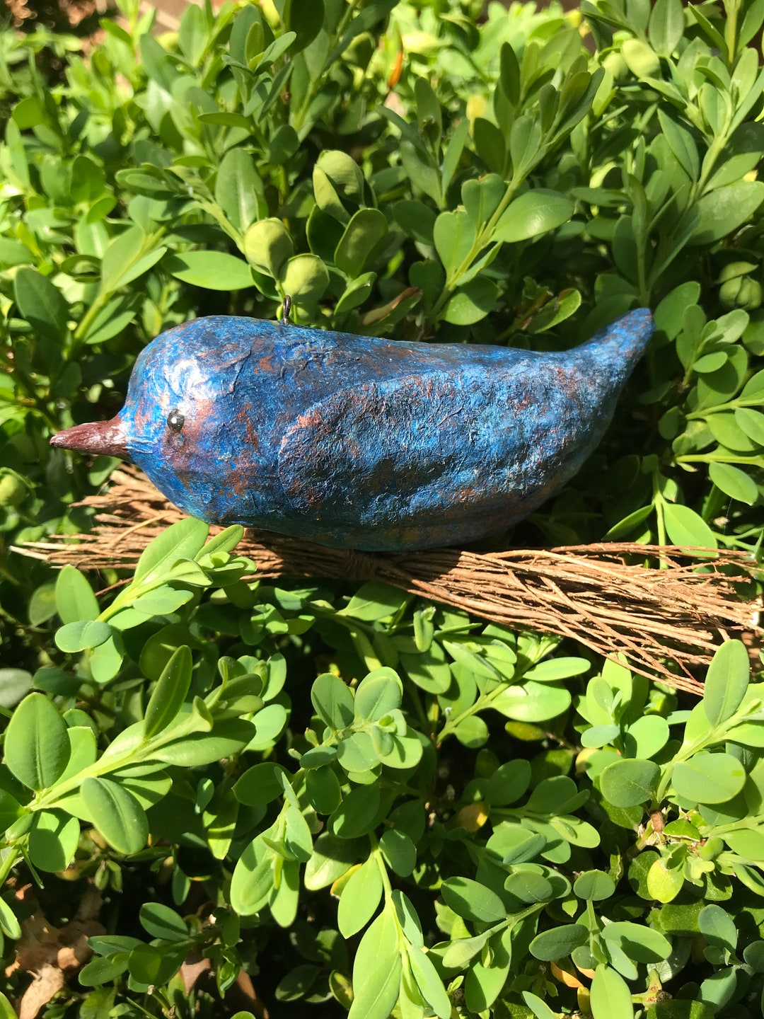 Blue Bird, Blue Bird Mobile, Paper Mache Bird, Wall Hanging Bird, Bird ...