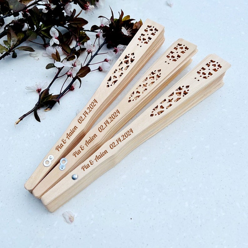 Personalized Wedding Favors Wood Fans, Bulk Customized, Gifts for Gifts ...