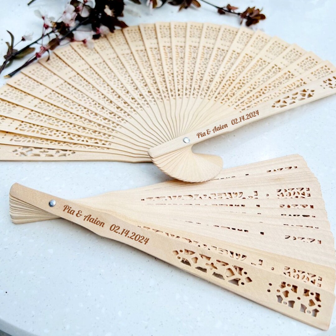 Personalized Wedding Favors Wood Fans, Bulk Customized, Gifts for Gifts ...