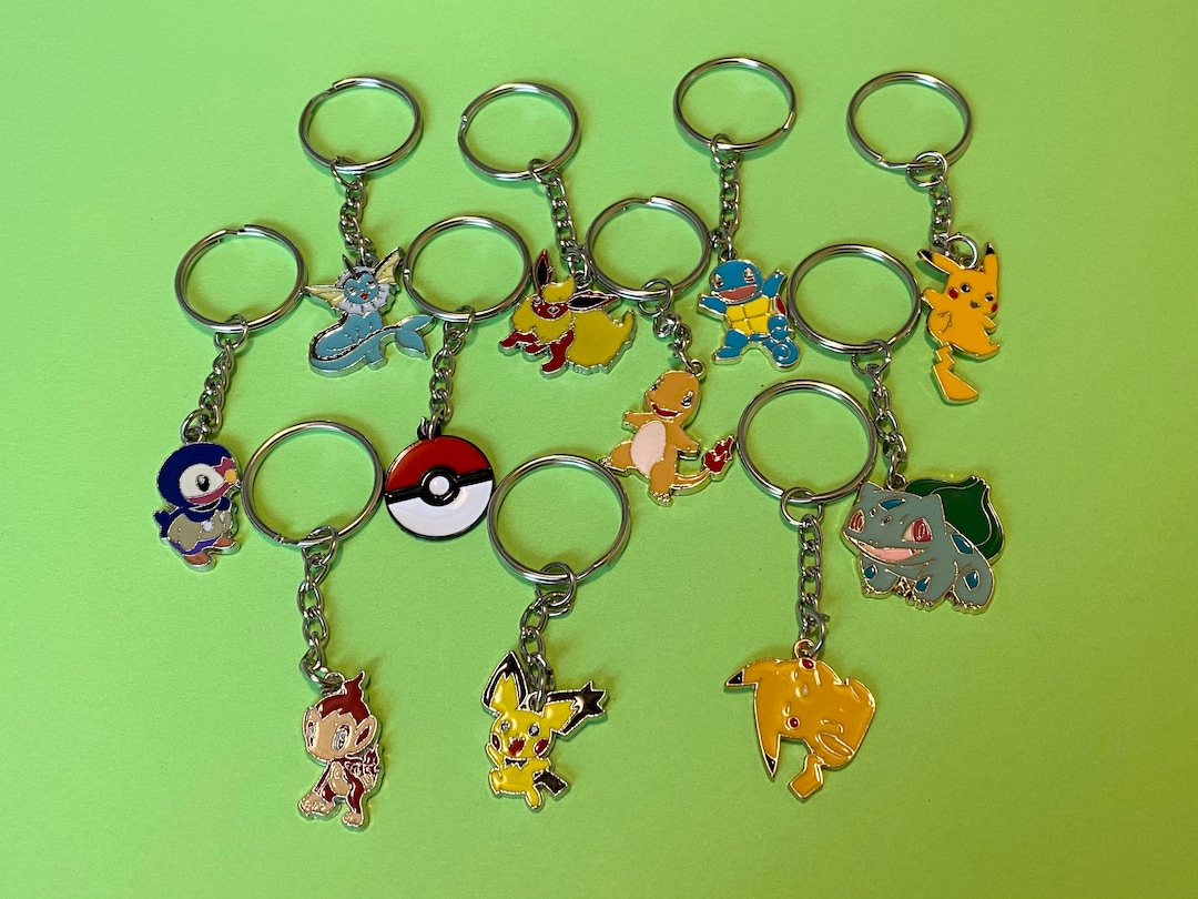 Pokémon Charm Keychains - Etsy