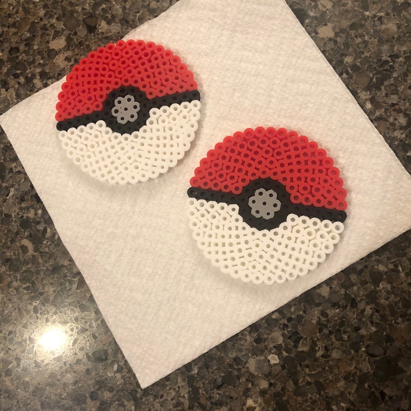 Pokeball Fuse Beads - Etsy