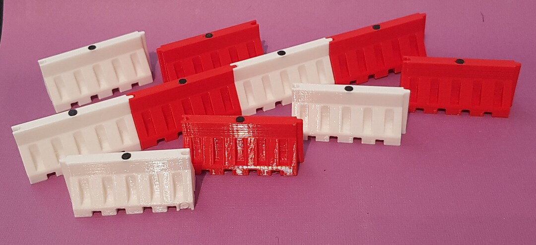 1:32 Scale Road Barrier ballast Style 53mm Long, 25mm Tall. Pack of 10 ...