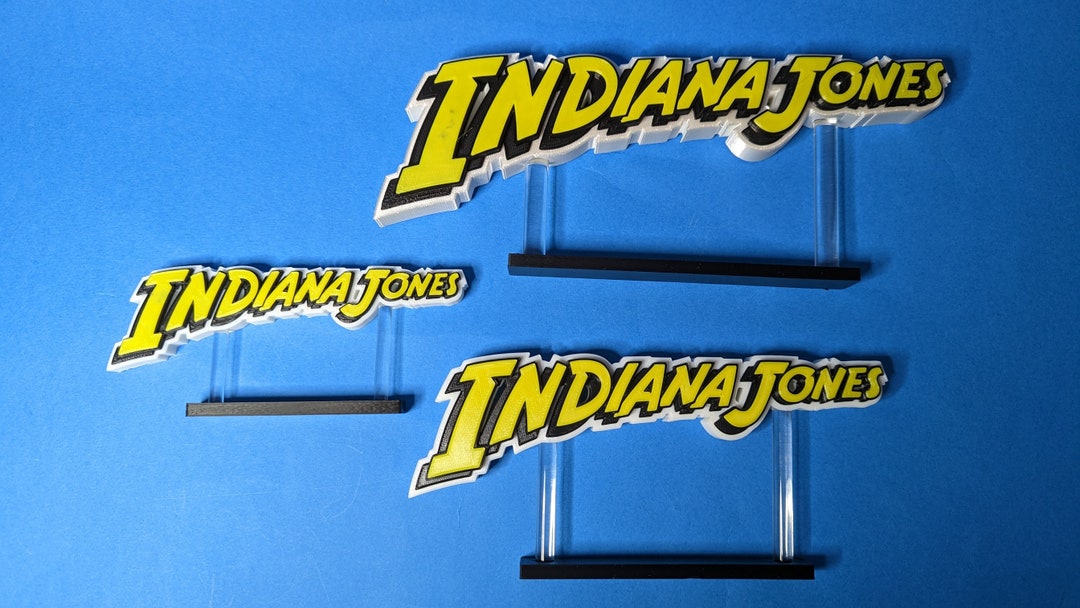 Indiana Jones, Movie Logo 3D Printed for Desk Stand or Mount an a Wall ...