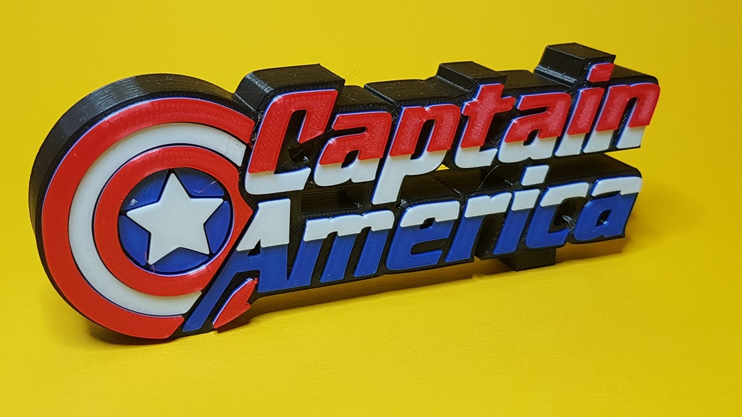 Captain America 3D Printed Comic Book Logo This is a Great Piece of ...