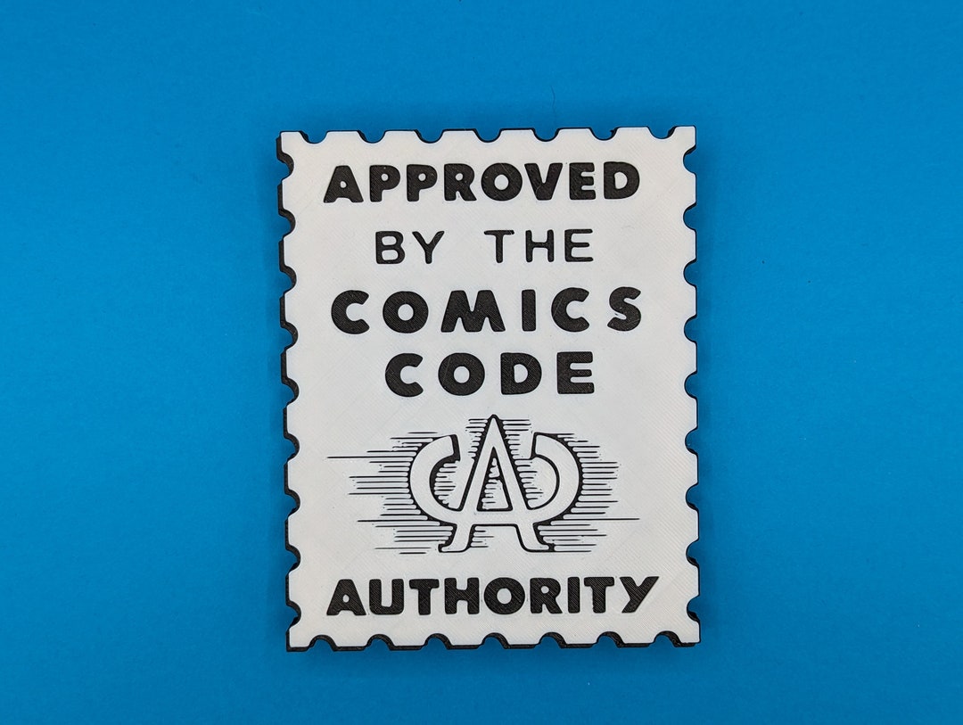 Approved by the Comics Code Authority 3d Printed Logo for Wall Mounting ...