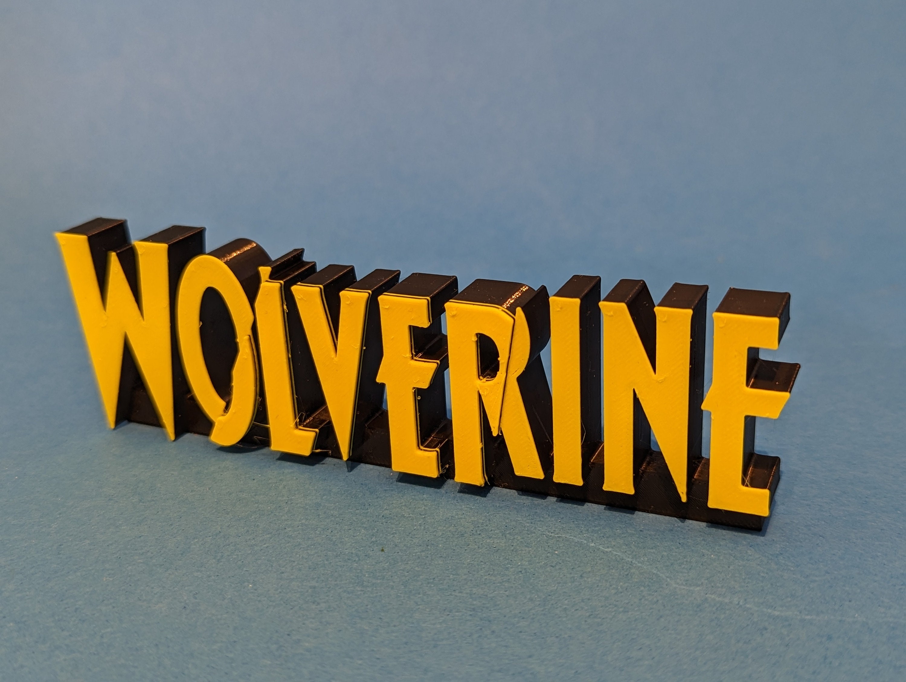 Wolverine all New Logo 3D Printed Comic Logo for Desk - Etsy UK
