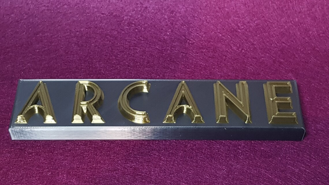 Arcane FAN ART 3D Printed TV Logo Door or Wall Plaque. - Etsy UK
