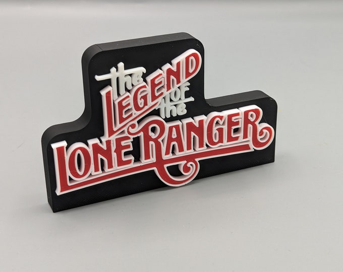 The Legend of the Lone Ranger 3D Printed Tv/movie Logo for Desk Stand ...