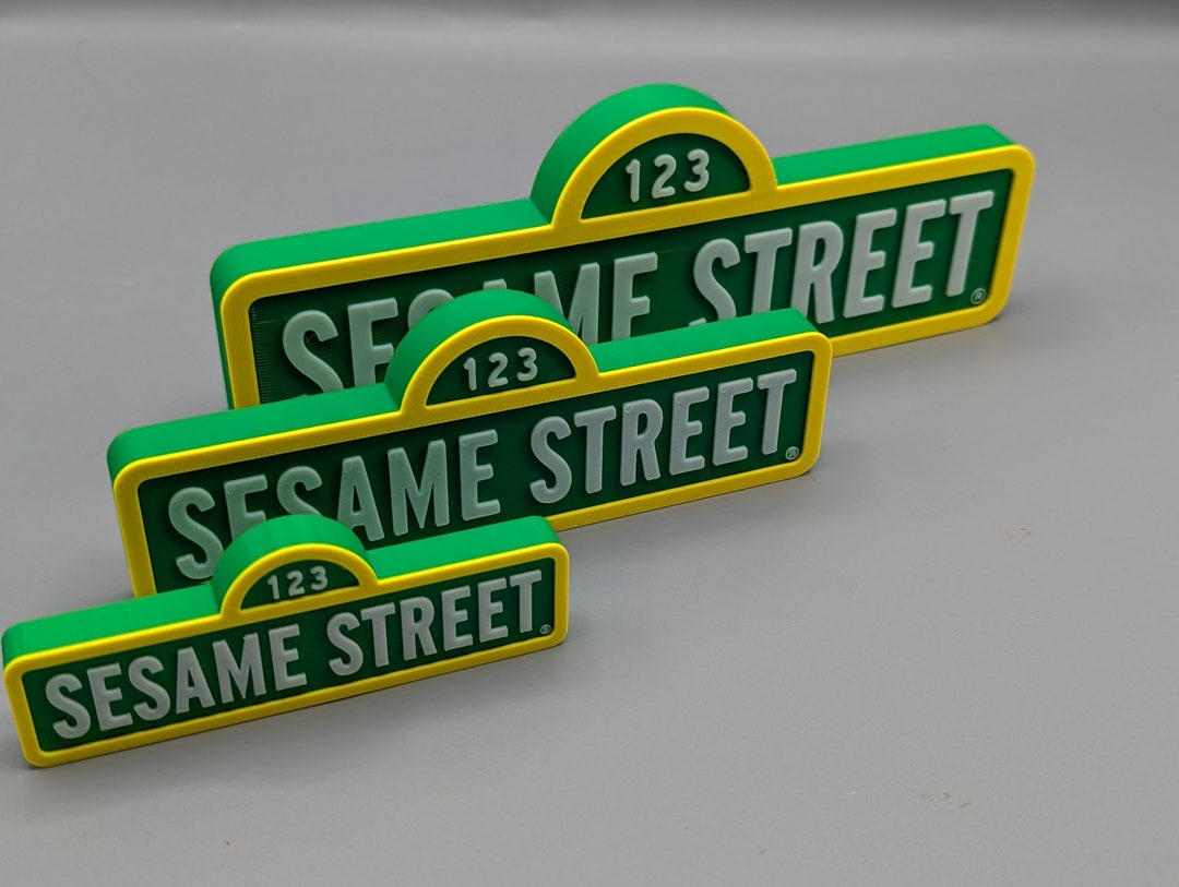 Sesame Street 3d Printed Logo for Shelf, Desk or Wall Mount. - Etsy