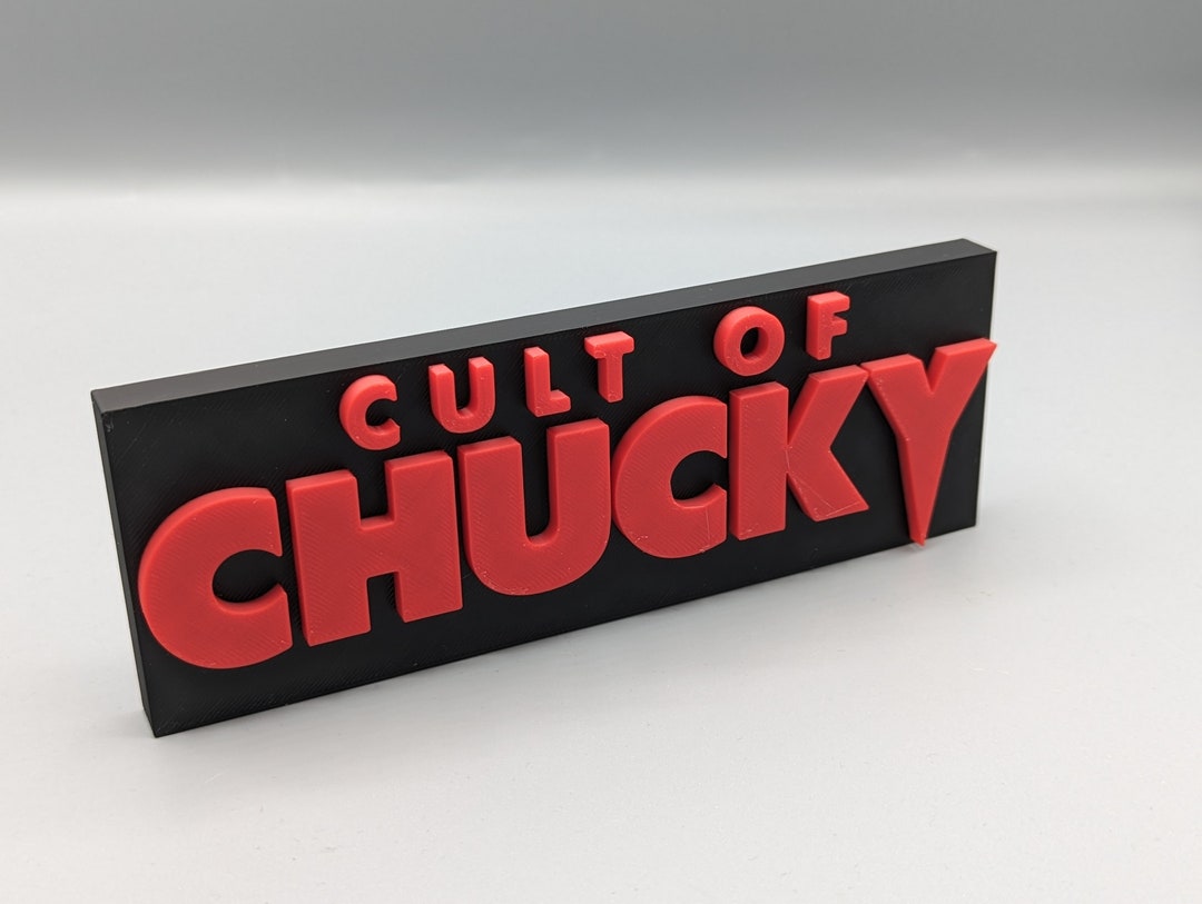 Cult of Chucky 3D Printed Movie Logo for Desk Stand or Mount an a Wall ...