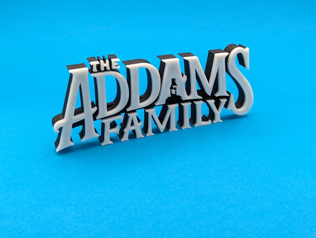 The Addams Family 3d Printed Logo for Shelf, Desk or Wall Mount. - Etsy