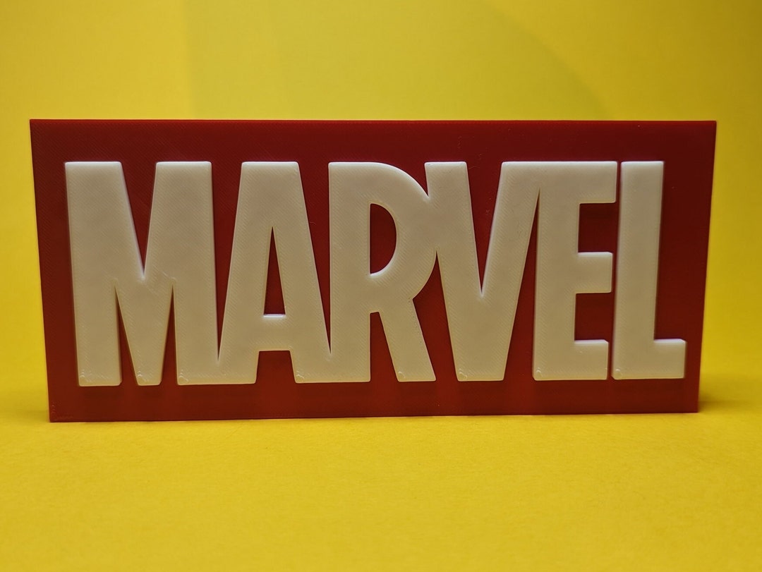 Marvel Title Card Logo. Shelf Stand or Wall Mount. 3D Printed - Etsy