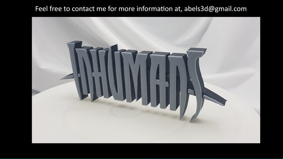 Inhumans 3D Printed Comic/tv Logo for Desk Stand or Mount - Etsy