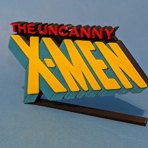 The Uncanny X-men Logo 3D Printed Comic Logo for Desk Stand or Mount an ...