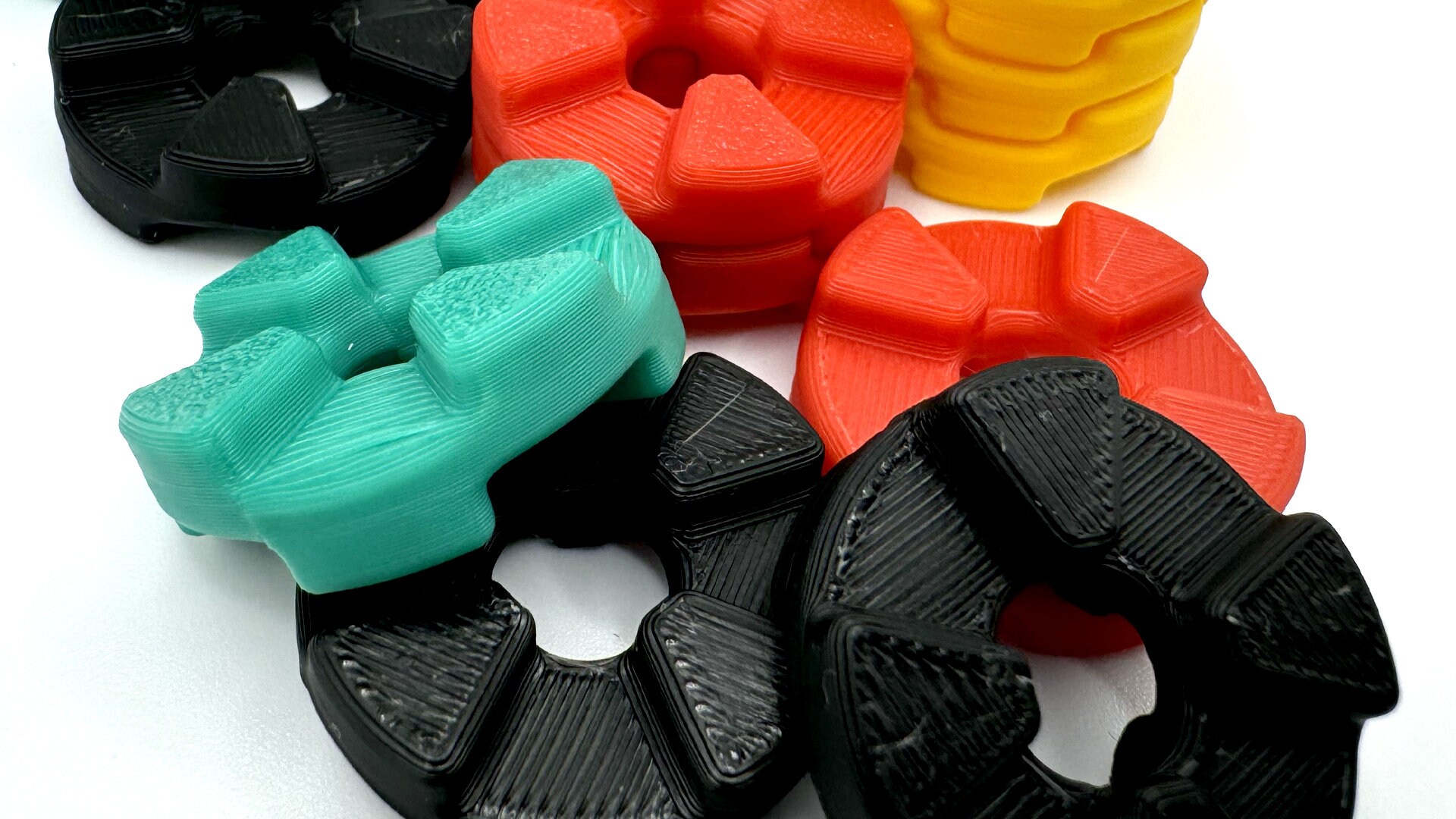 Jamaican Ludo Game Pieces | Set of 16 | Green Yellow Black Red ...