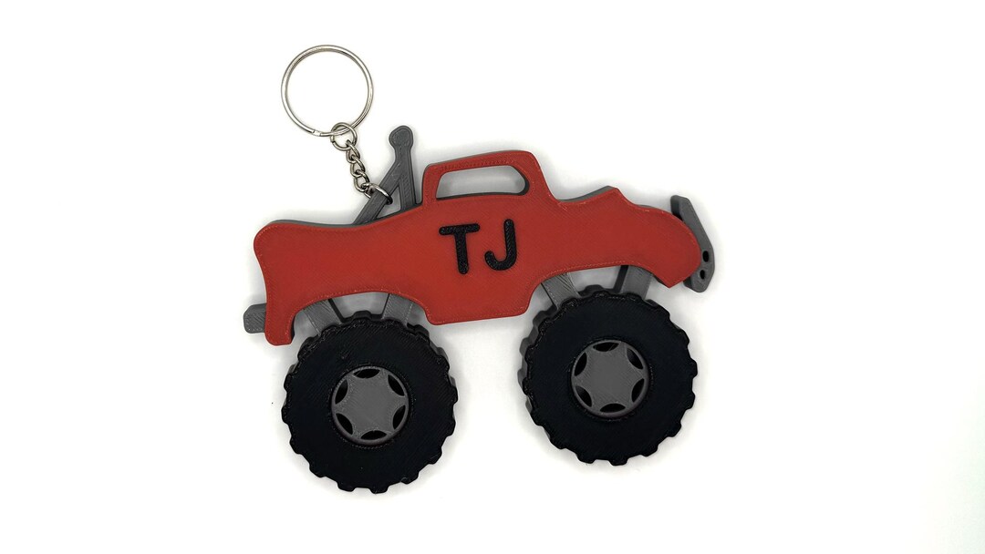 Monster Truck Keychain | Personalized Party Goodie Bag Backpack Luggage ...