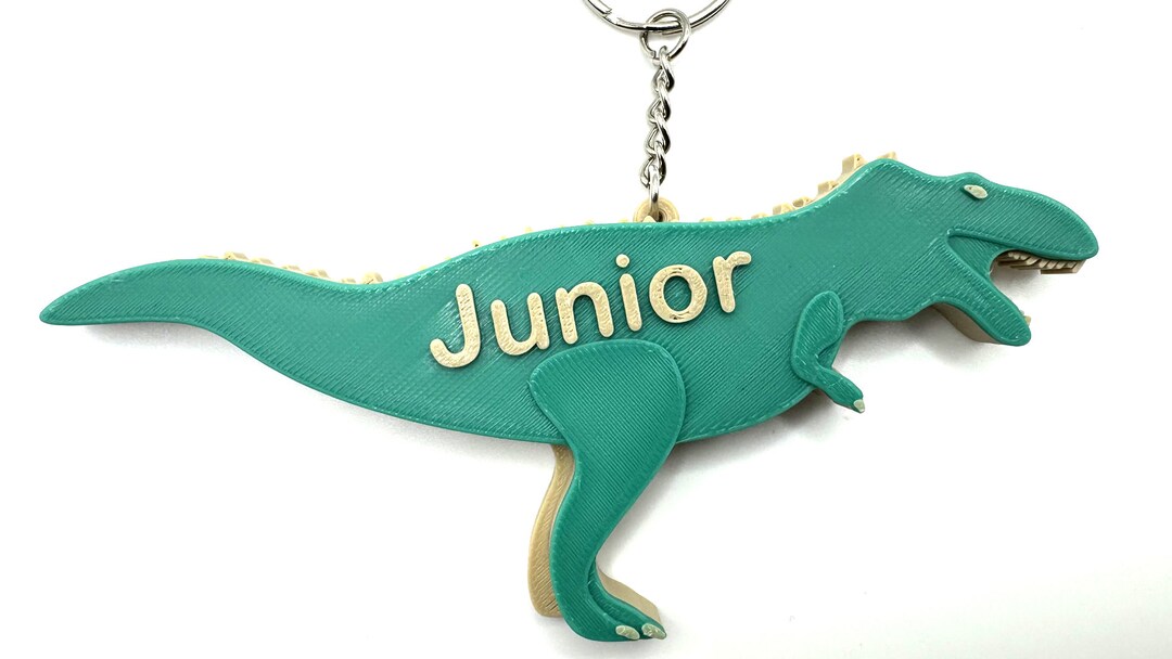 Custom T-rex Dinosaur Keychain | Personalized Party Goodie Bag Backpack ...
