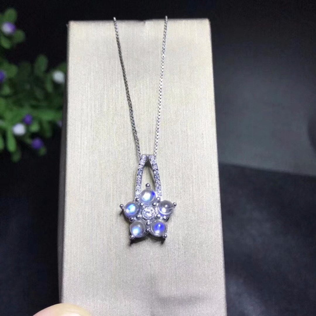 The Arctic Crest Moonstone Gemstone Anniversary 925 Sterling - Etsy