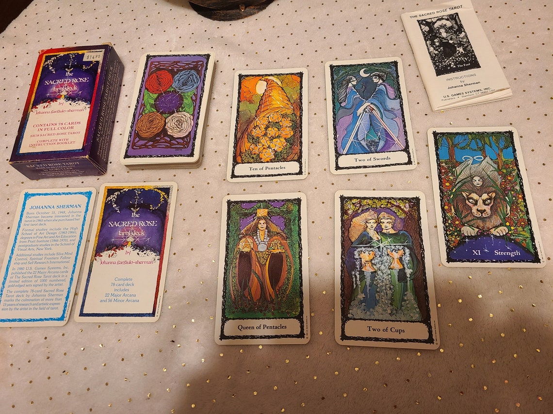 SACRED ROSE TAROT Deck 1982 Rare - Etsy