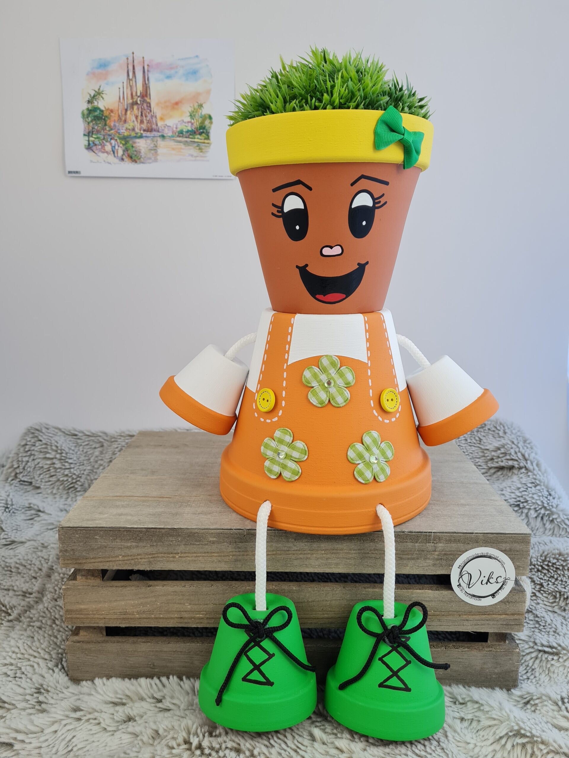 Super Spring Handmade Pots! New Colors. Flower Pot People. Handmade ...