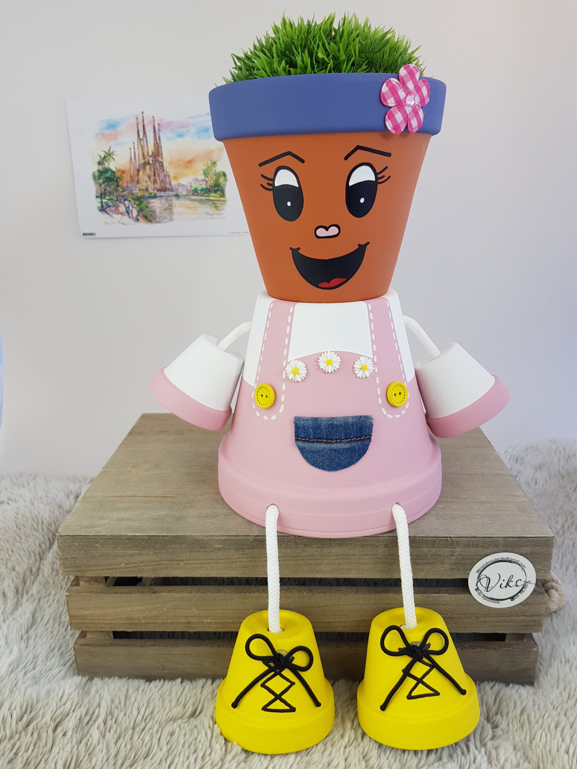 Super Spring Handmade Pots! New Colors. Flower Pot People. Handmade ...