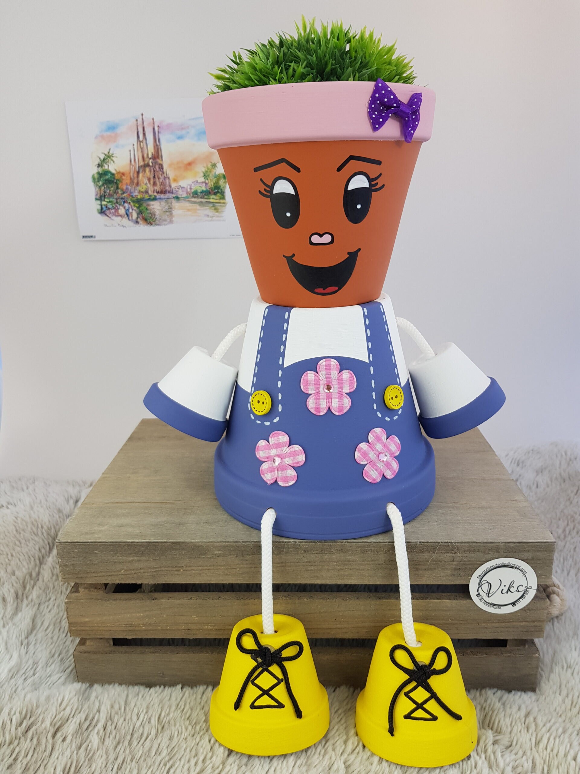 Super Spring Handmade Pots! New Colors. Flower Pot People. Handmade ...