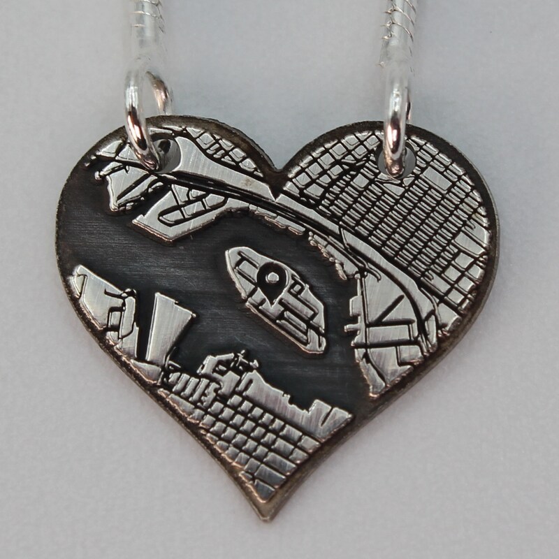 First Kiss Map Necklace - Etsy