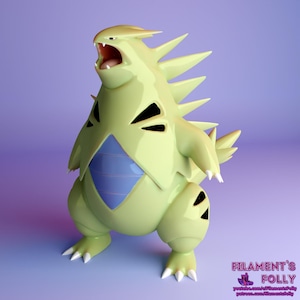 3D Printed Tyranitar Pokemon Figure | Various Filament Options | 4k ...