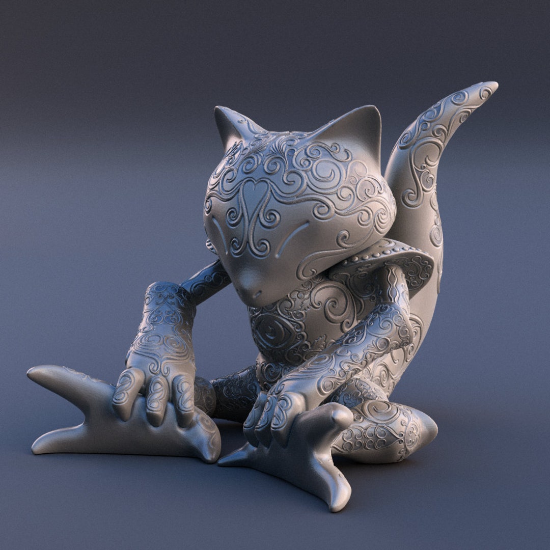 Stunning 3D Printed Ornamental Abra in Primary Colors - Perfect Gift or ...