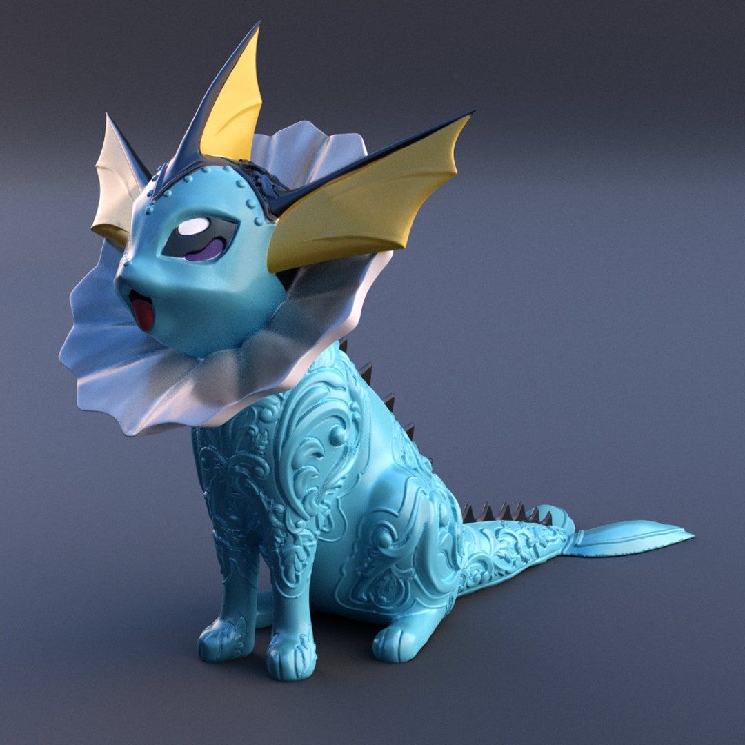 Vaporeon 3d Printed Figure-ornamental Design - Etsy