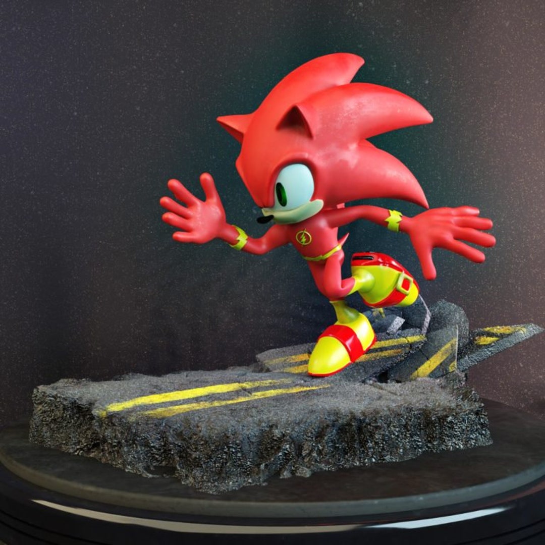 Red Sonic on Display - Etsy