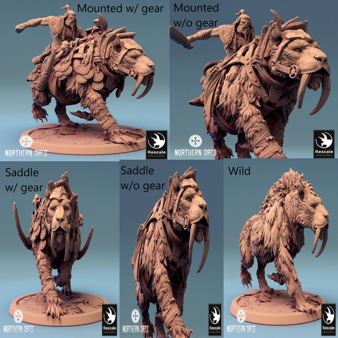 Saber-toothed Tiger Gelidus Felix -gear Variant– Mounted , Saddle ...