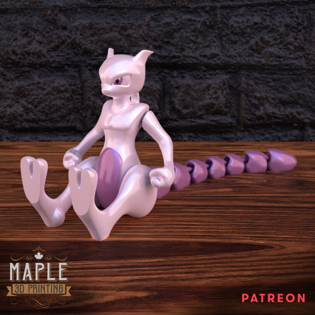Articulating Mewtwo-entei-dragonair-nidorino-nidoran | 3D Printed Desk Decoration | Perfect Gift ...