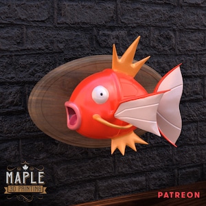 Customizable 4k Wall Mounted Magikarp With Optional Back Board ...