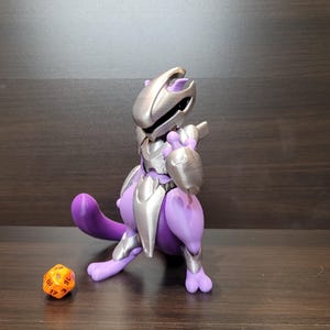 Mewtwo Figure With Armour - Full Color 3D Printed Model, Easy Assembly ...