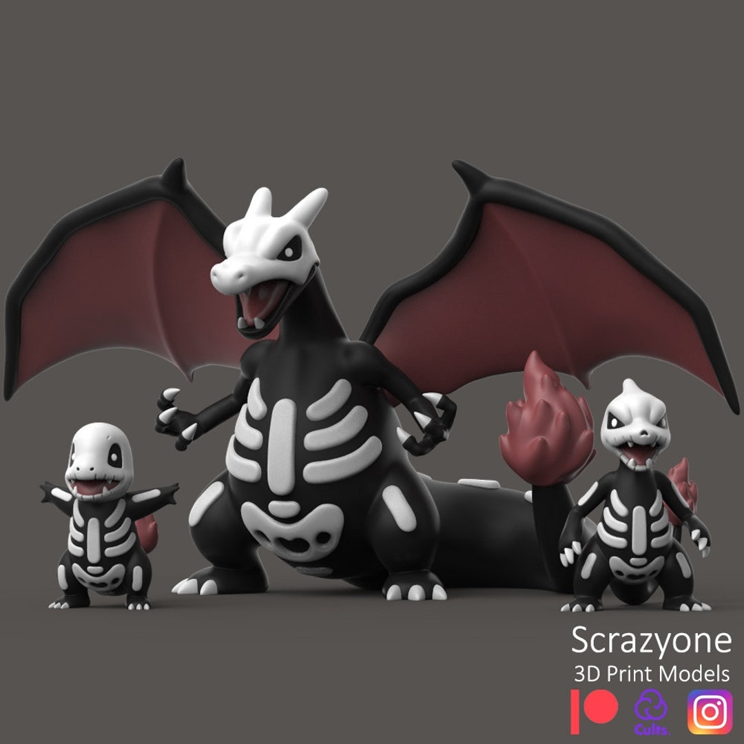 Spooky Halloween Charmander Charmeleon Charizard| Hand Painted Option ...