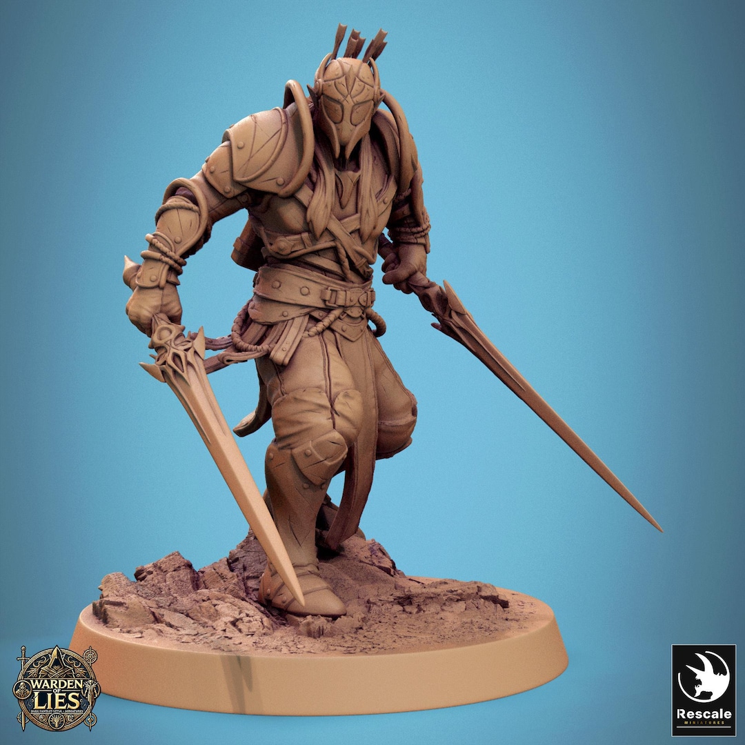 Moon Elf Sentinel Squad Two-warden of Lies-rescale Miniatures - Etsy