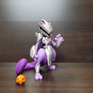 Mewtwo Figure With Armour - Full Color 3D Printed Model, Easy Assembly ...