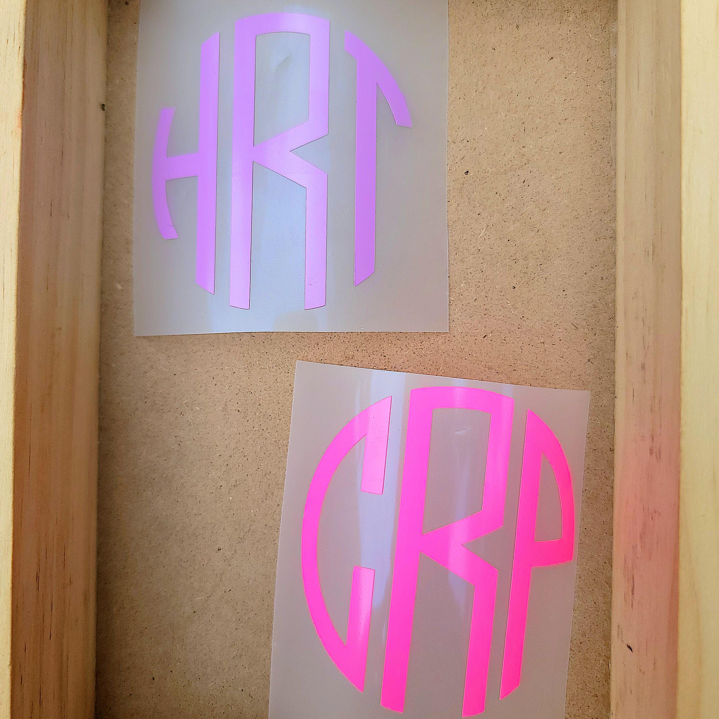 Monogram Vinyl Decal, Monogram Sticker, Car Monogram Stanley Decal ...