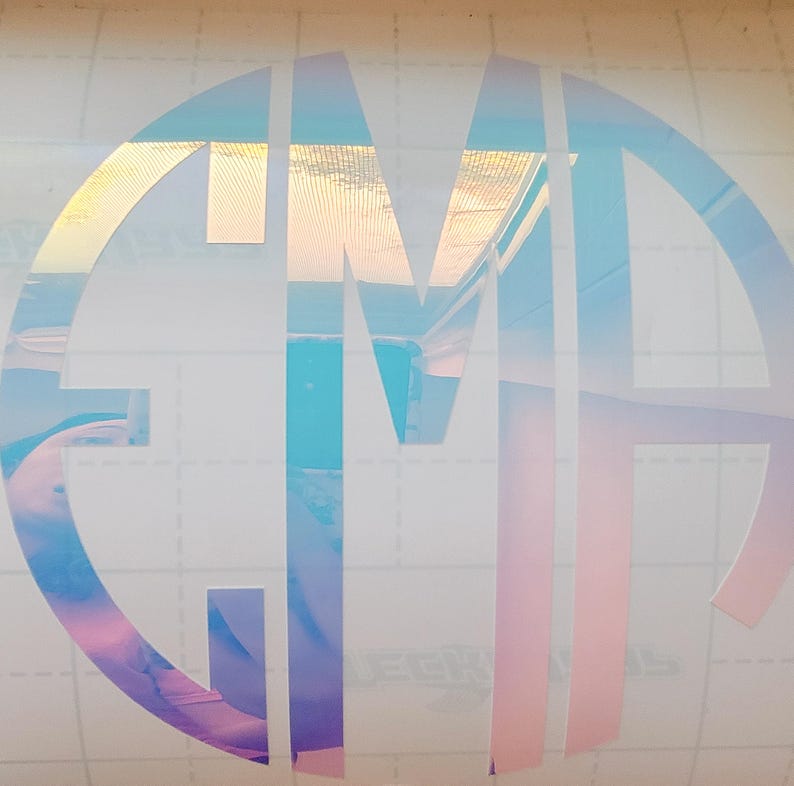 Monogram Vinyl Decal, Monogram Sticker, Car Monogram Stanley Decal ...