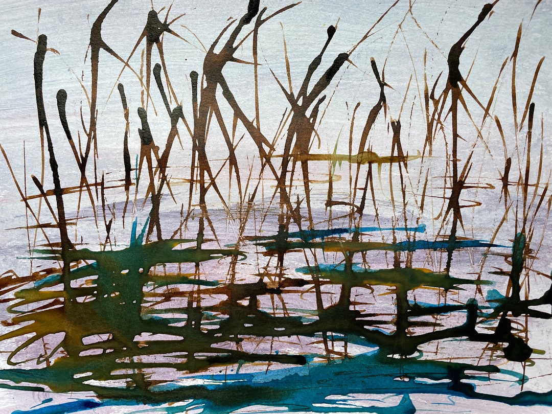Dance of the Reeds-an Abstract Landscape From Cape Cod - Etsy