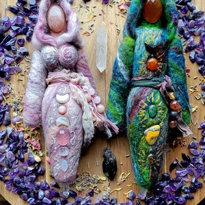 Moon Goddess and the Sun God Totem Dyad Horned God Green Man Couple ...