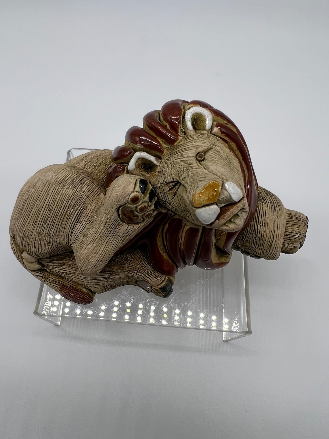 Artesania Rinconada Lion Figurine Vintage Animal Figurine - Etsy
