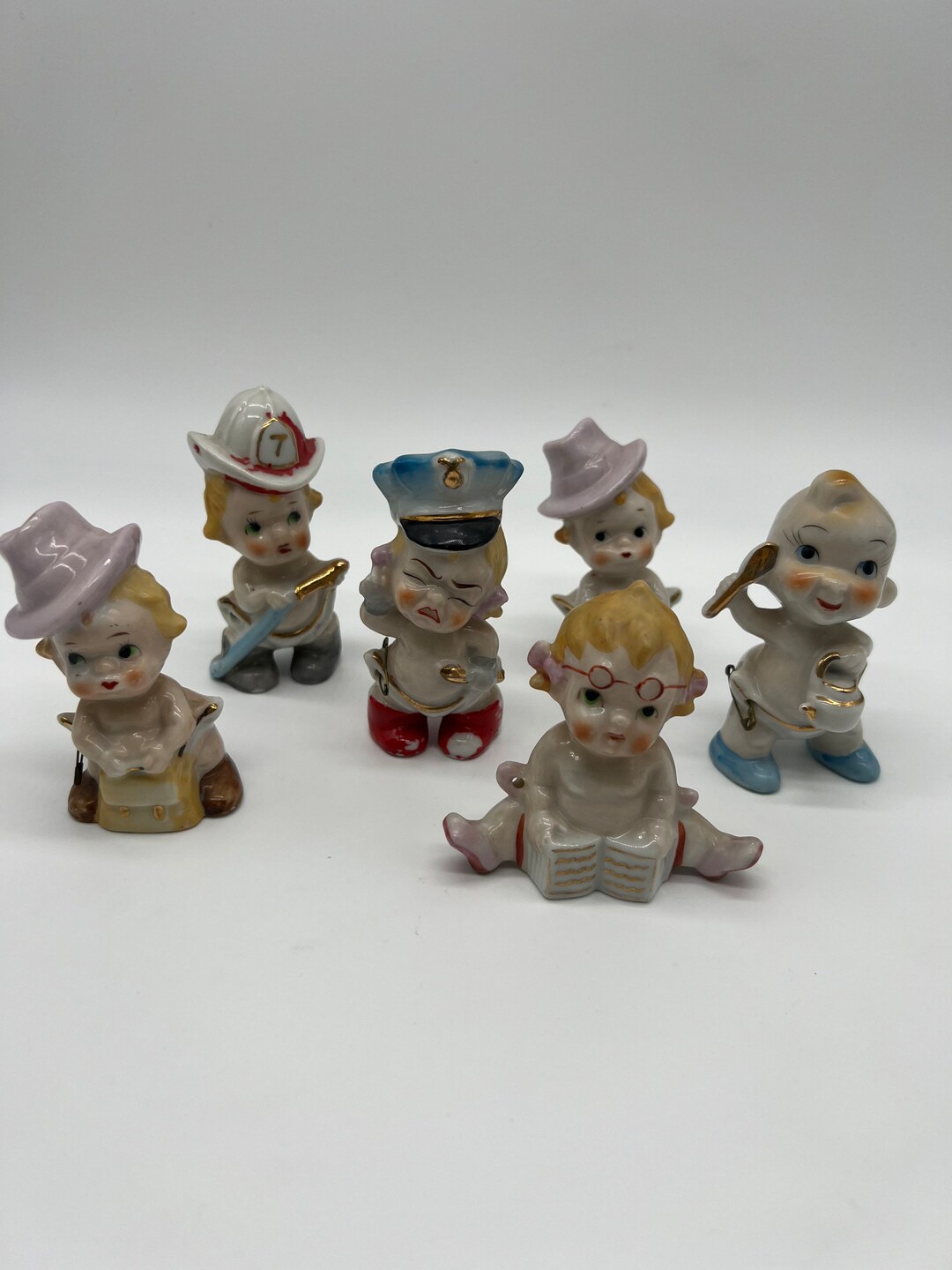Vintage Diaper Pin Baby Figurines Made in Japan, 1950's Porcelain ...